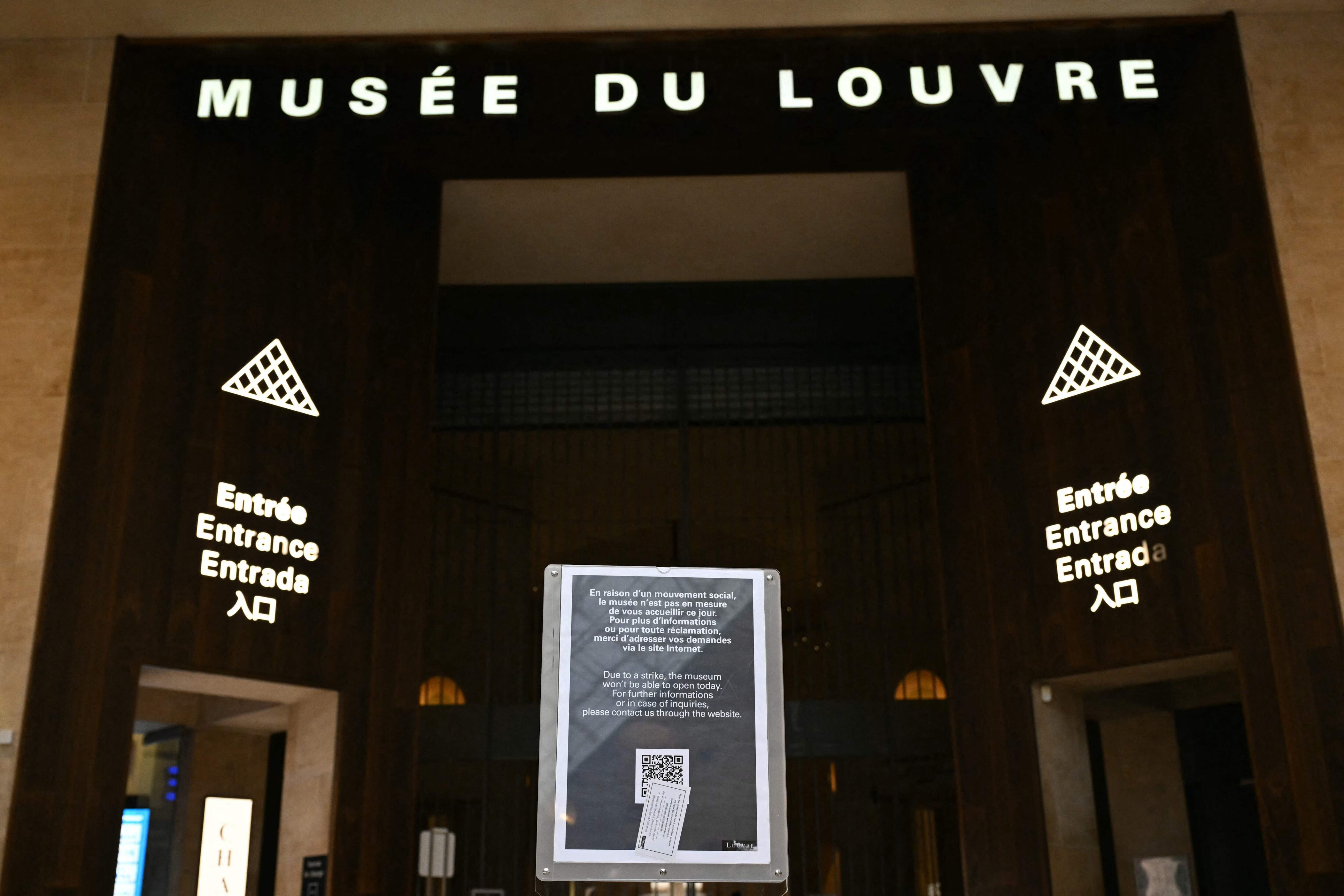Grève reconduite au Louvre : le musée de nouveau fermé ce lundi
