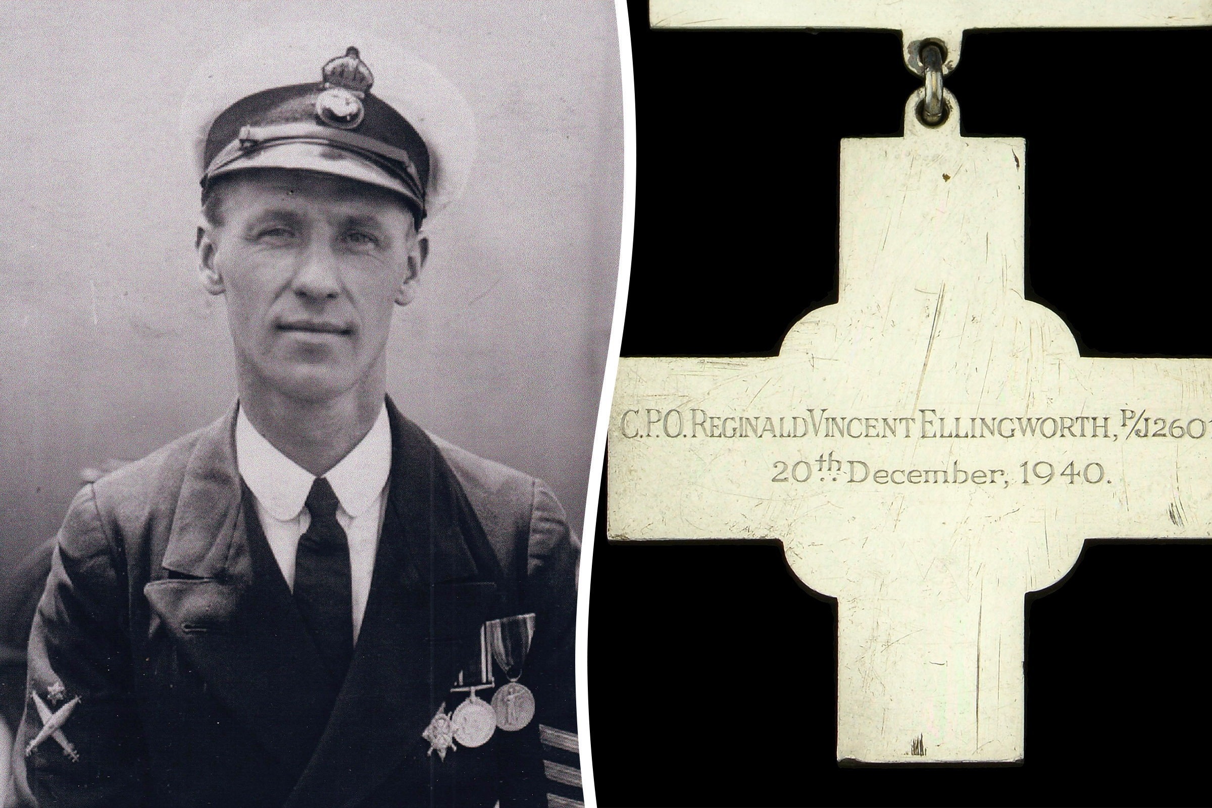 Striking George Cross medal of Royal Navy hero killed as he disarmed ...