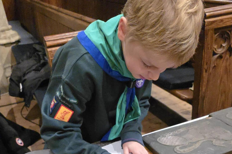 Biggleswade cub pack visits bell tower at town’s parish church