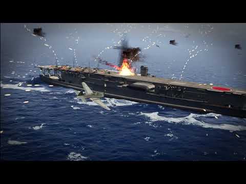 The Battle of Midway - Sinking of the IJN Hiryū - 3D animated