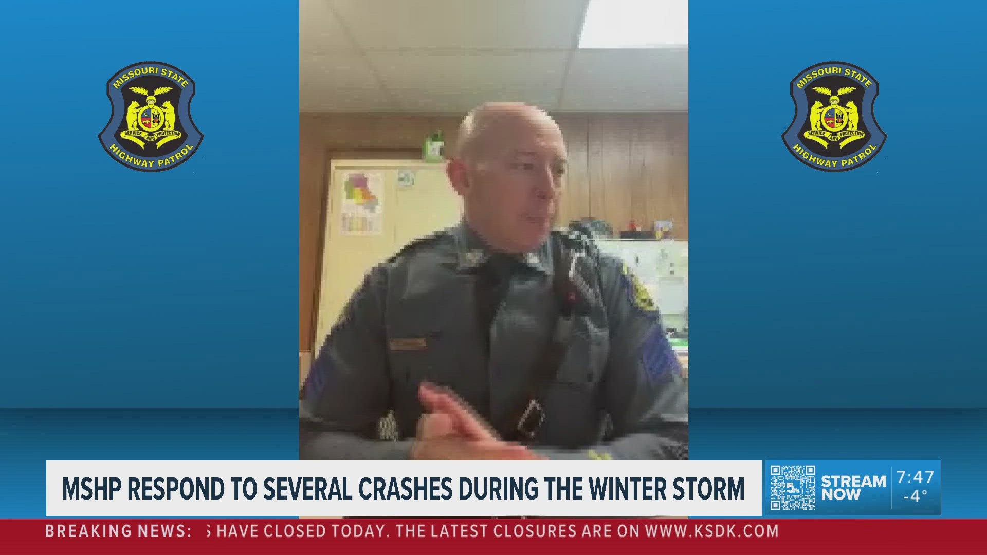 MSHP responds to several crashes during winter storm