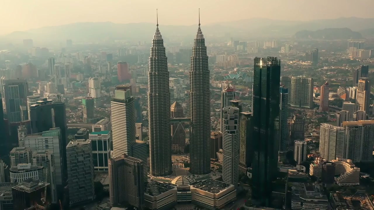 Petronas Twin Towers: Drone views of Kuala Lumpur's skyscrapers