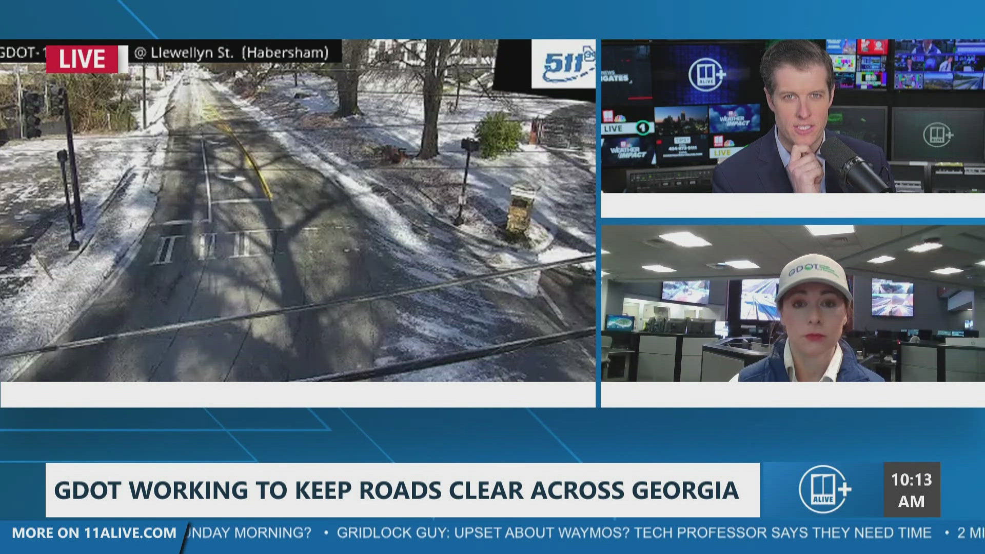GDOT works to keep roads clear after weekend winter storm