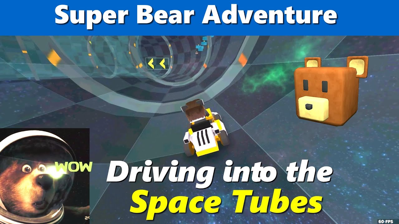Super Bear Adventure: Galactic Space Tube Quest!