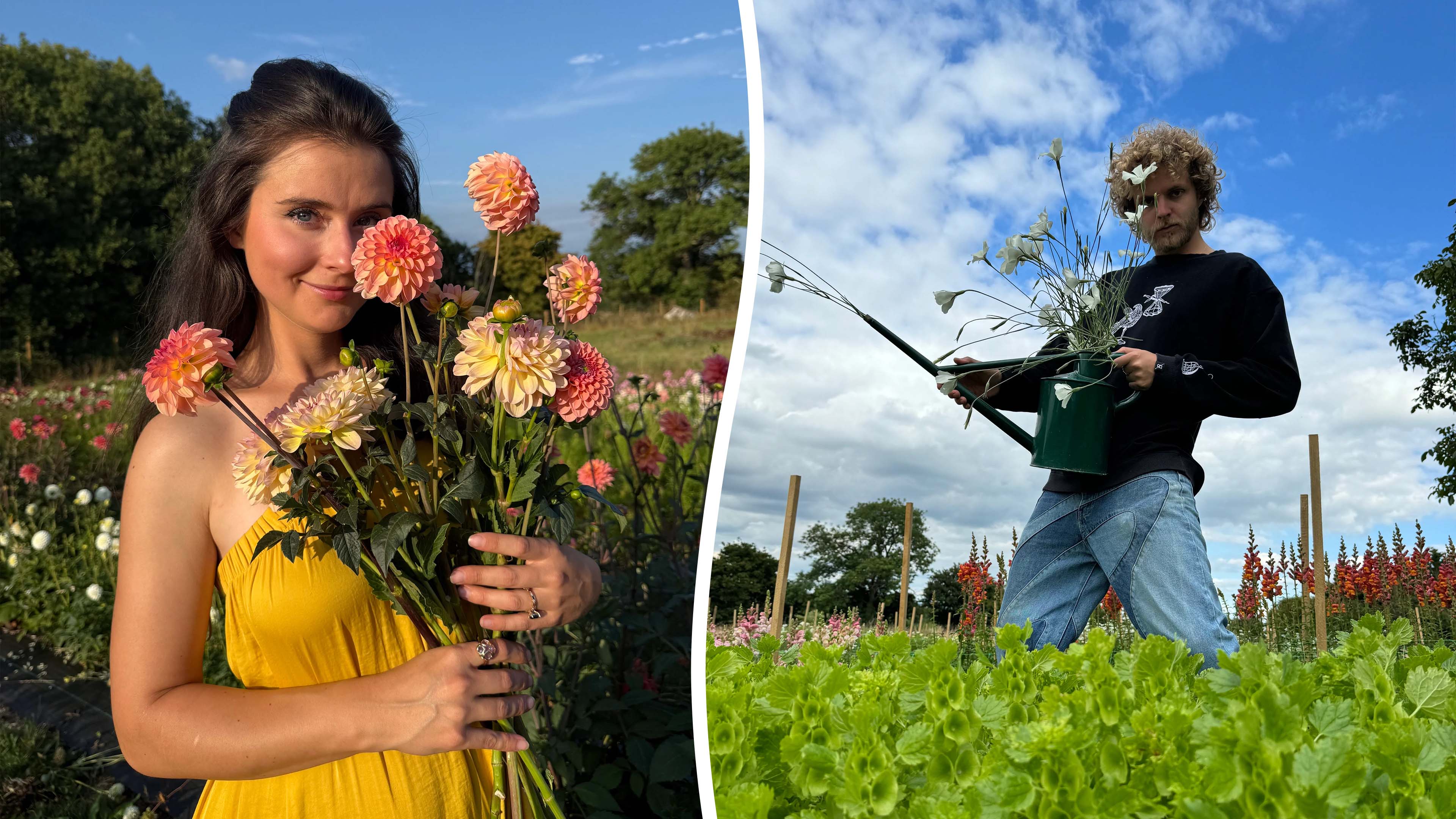 Couple swap London flat to build a flower farm in the countryside