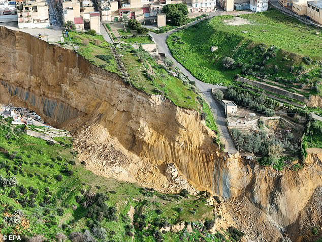 Hundreds evacuated as enormous 2.5-mile long landslide hits Sicilian town