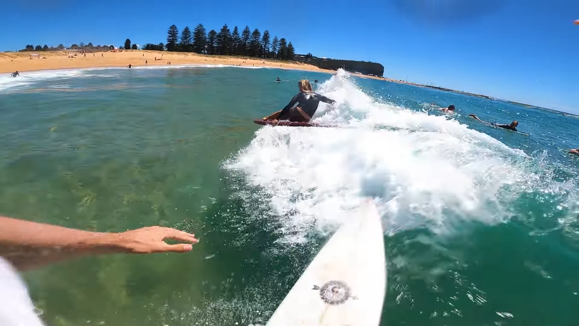 This is what surfing looks like when you’re inches from impact