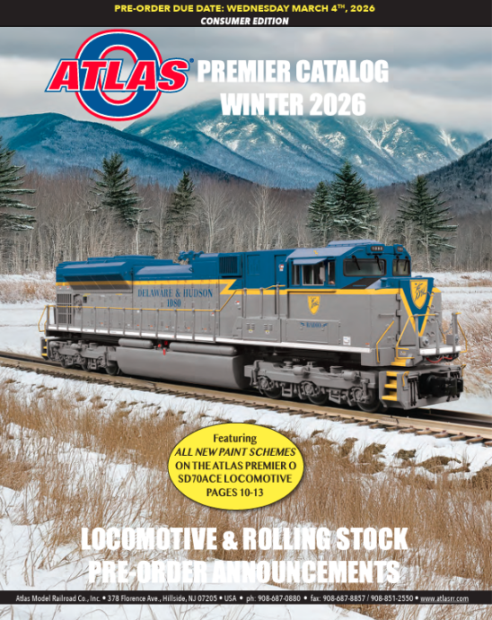 Atlas O winter 2026 premier catalog released