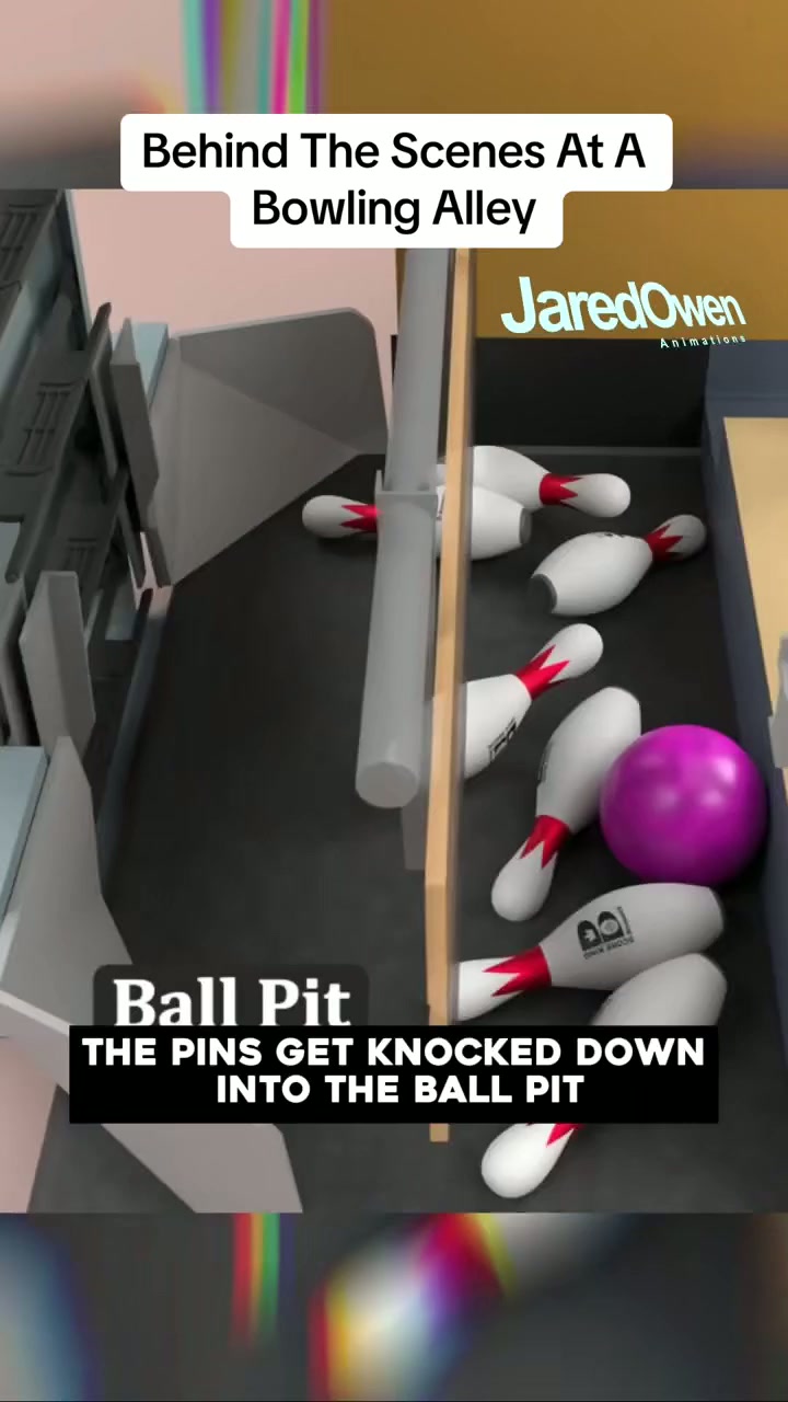 Behind the scenes at a bowling alley