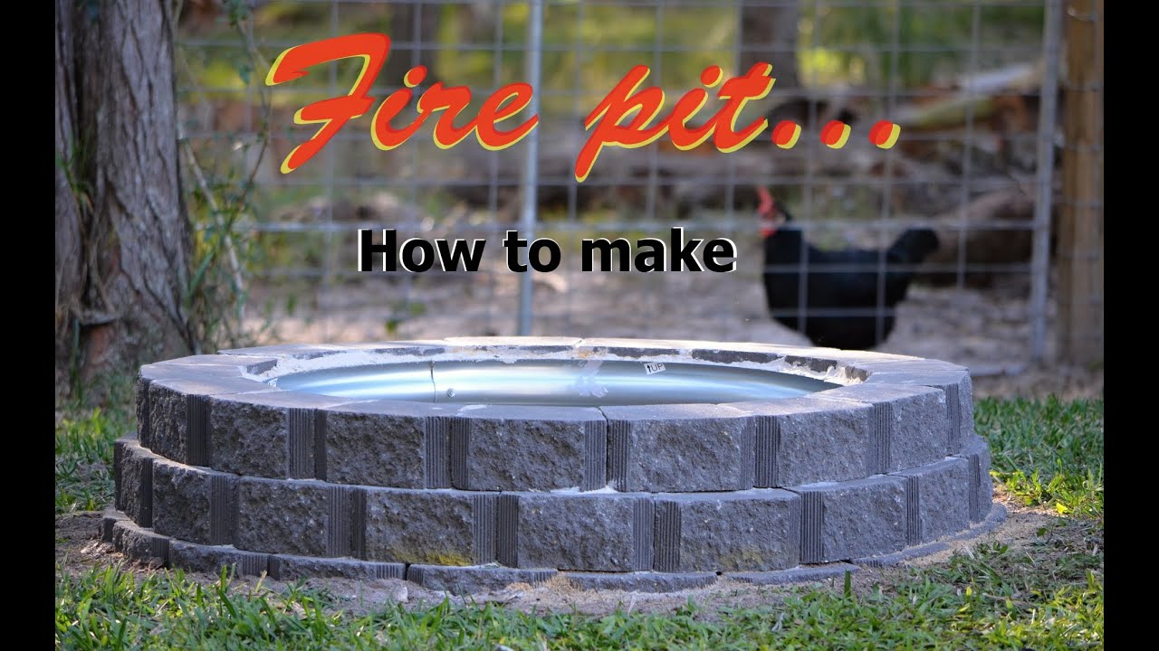 How to Make a Fire Pit Using Retaining Wall Blocks Plus Galvanised Rim