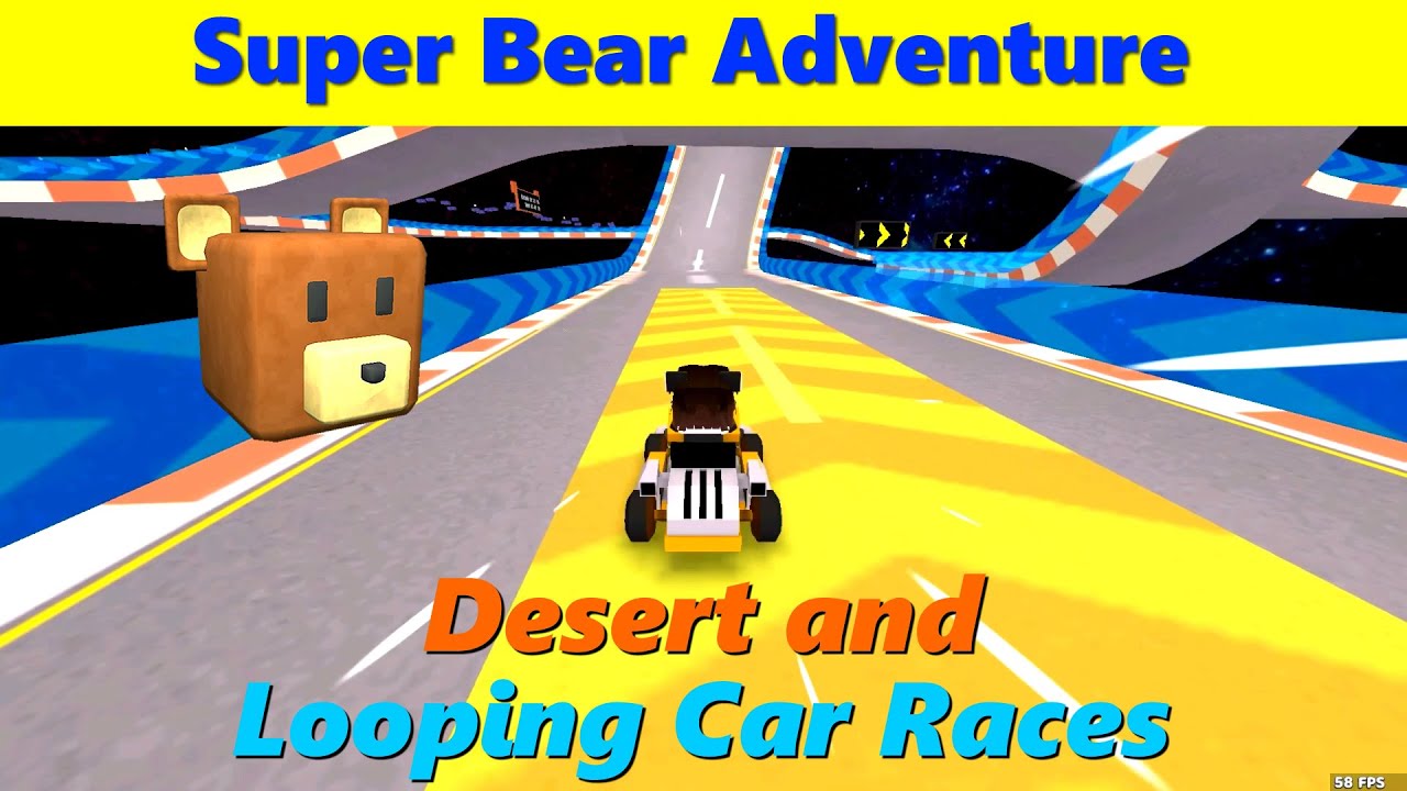 Experience Super Bear Adventure thrilling desert race and looping madness!