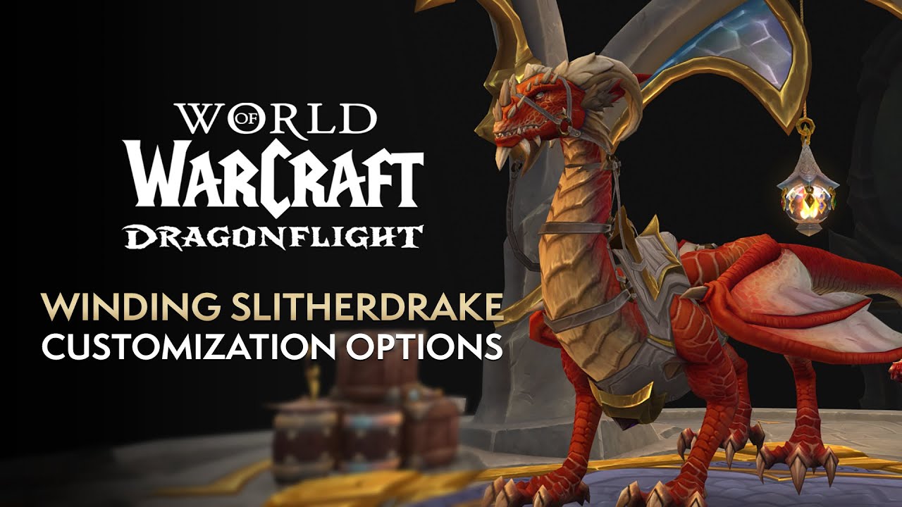 Winding Slitherdrake customization options! New dragonriding drake in ...