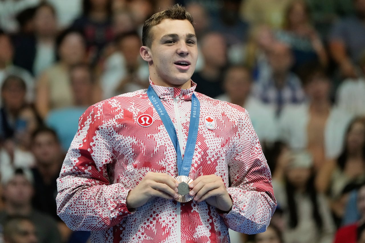 Canadian swim star Ilya Kharun, who won 2 bronze medals at Paris ...