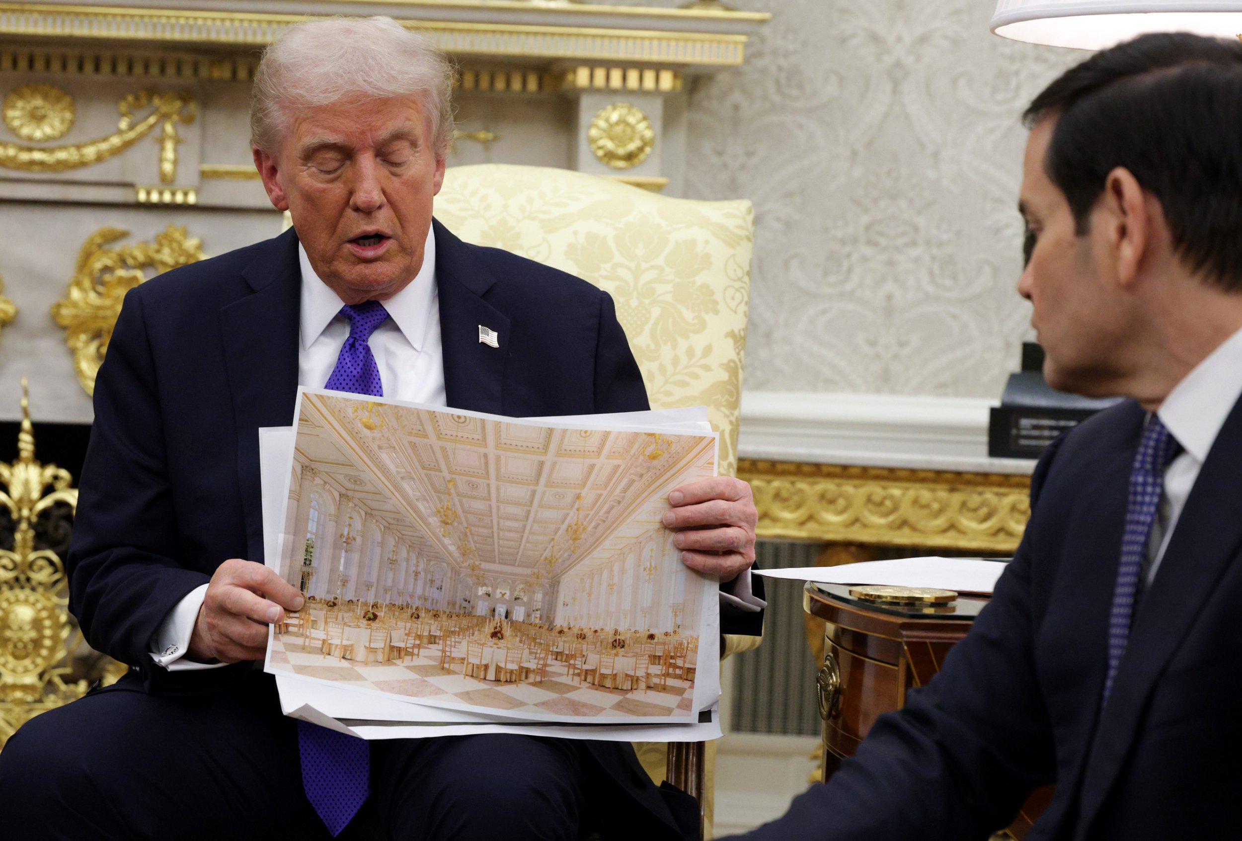 As America implodes, Trump is ranting online… about his $300m ballroom