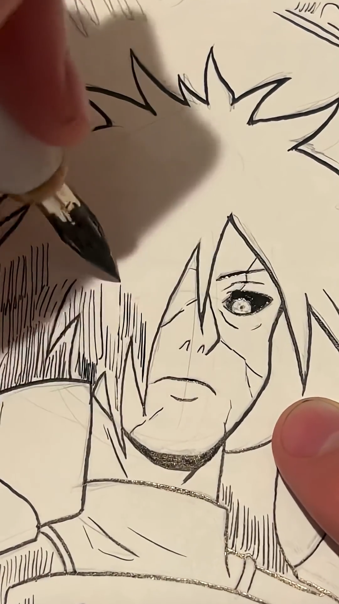 Trying drawing techniques with a manga pen