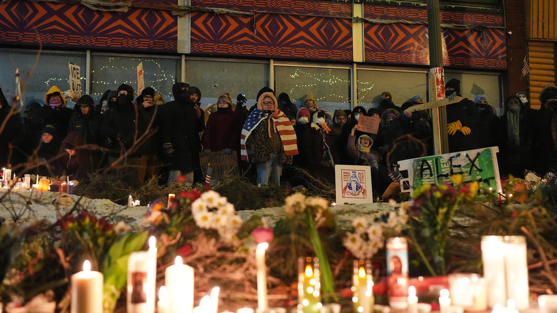 Community gathers for Alex Pretti vigil in Minneapolis Minnesota