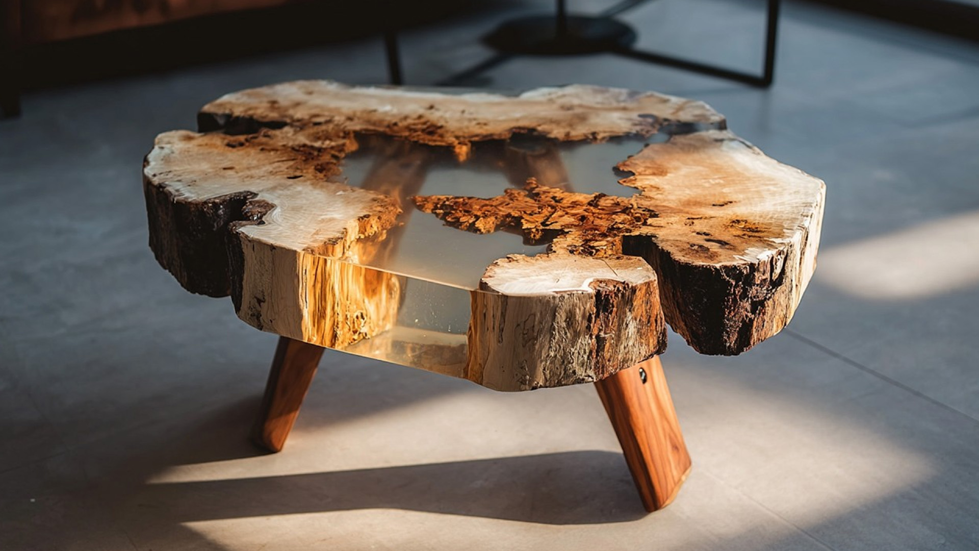 Unique woodworking process for a designer coffee table