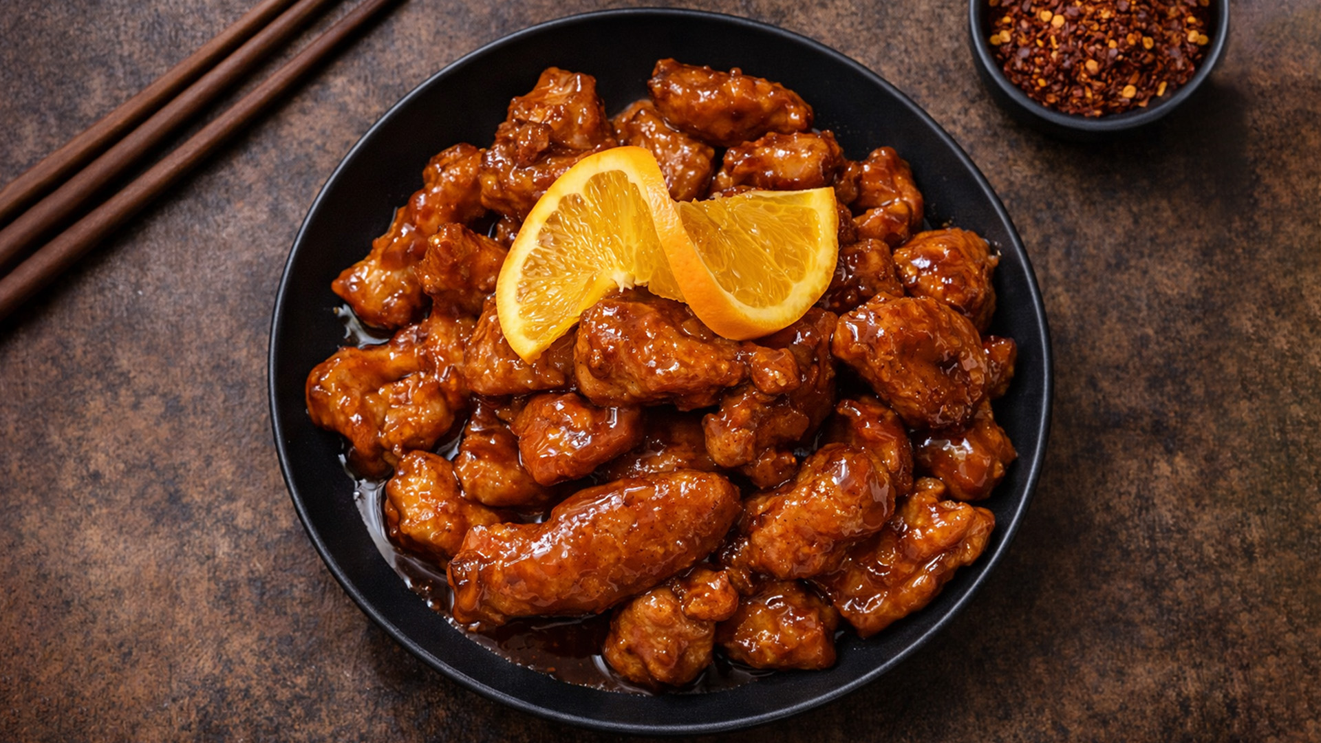 This orange chicken is sweet, sticky, and satisfying