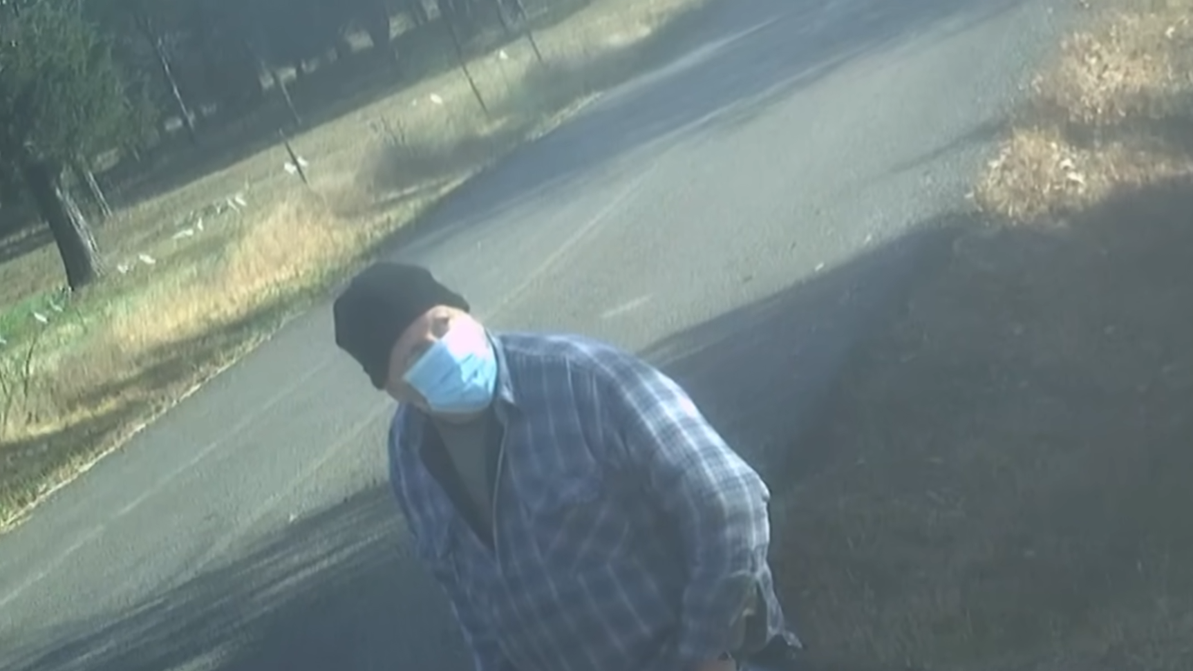 Thief caught red-handed after spray-painting my cameras