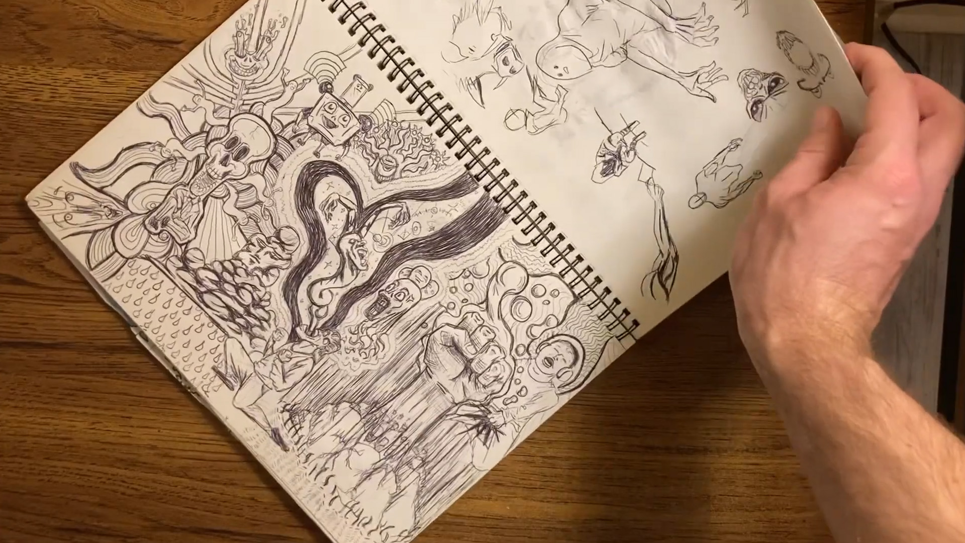 Evolution of drawing style through old sketchbooks