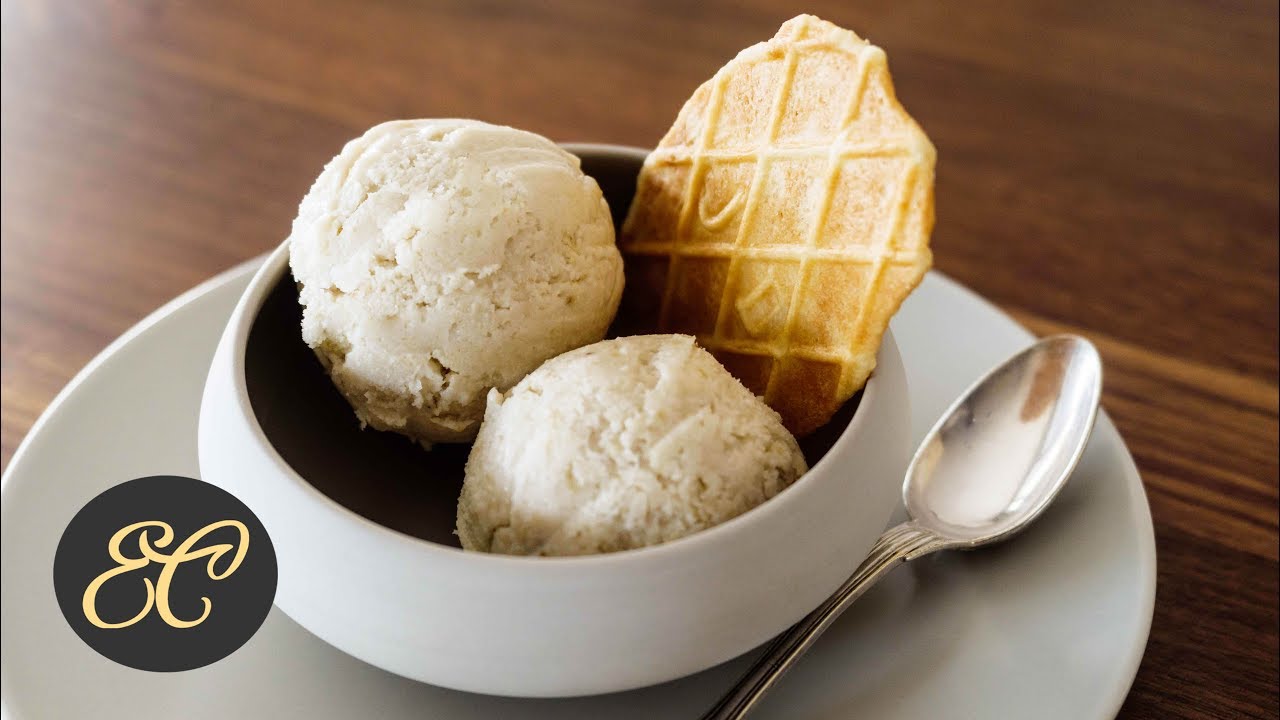 Homemade banana yogurt ice cream