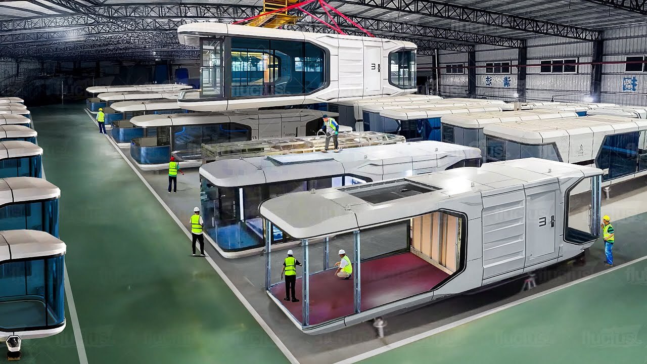 Exploring a Chinese factory building 1000s of ultra-modern capsule homes