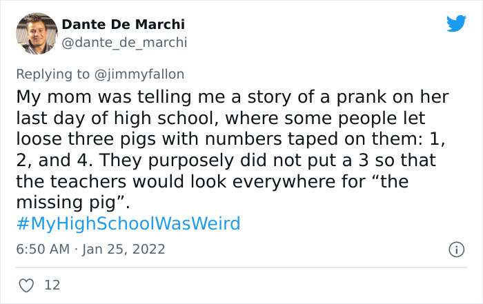 Jimmy Fallon Invited People To Share Why Their High School Was Weird ...