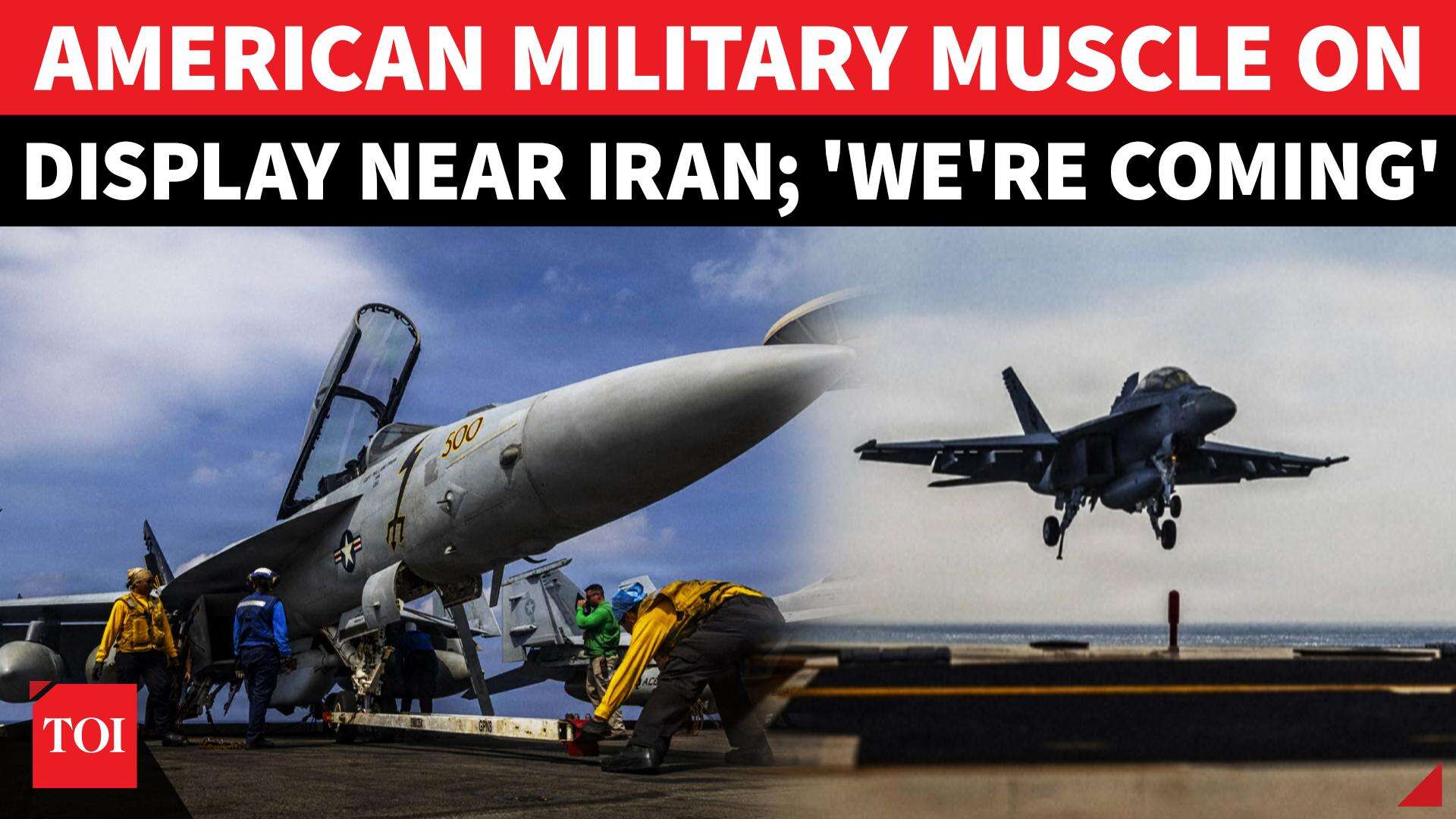 On cam: Iran braces for war; US military floods Indian Ocean with jets ...