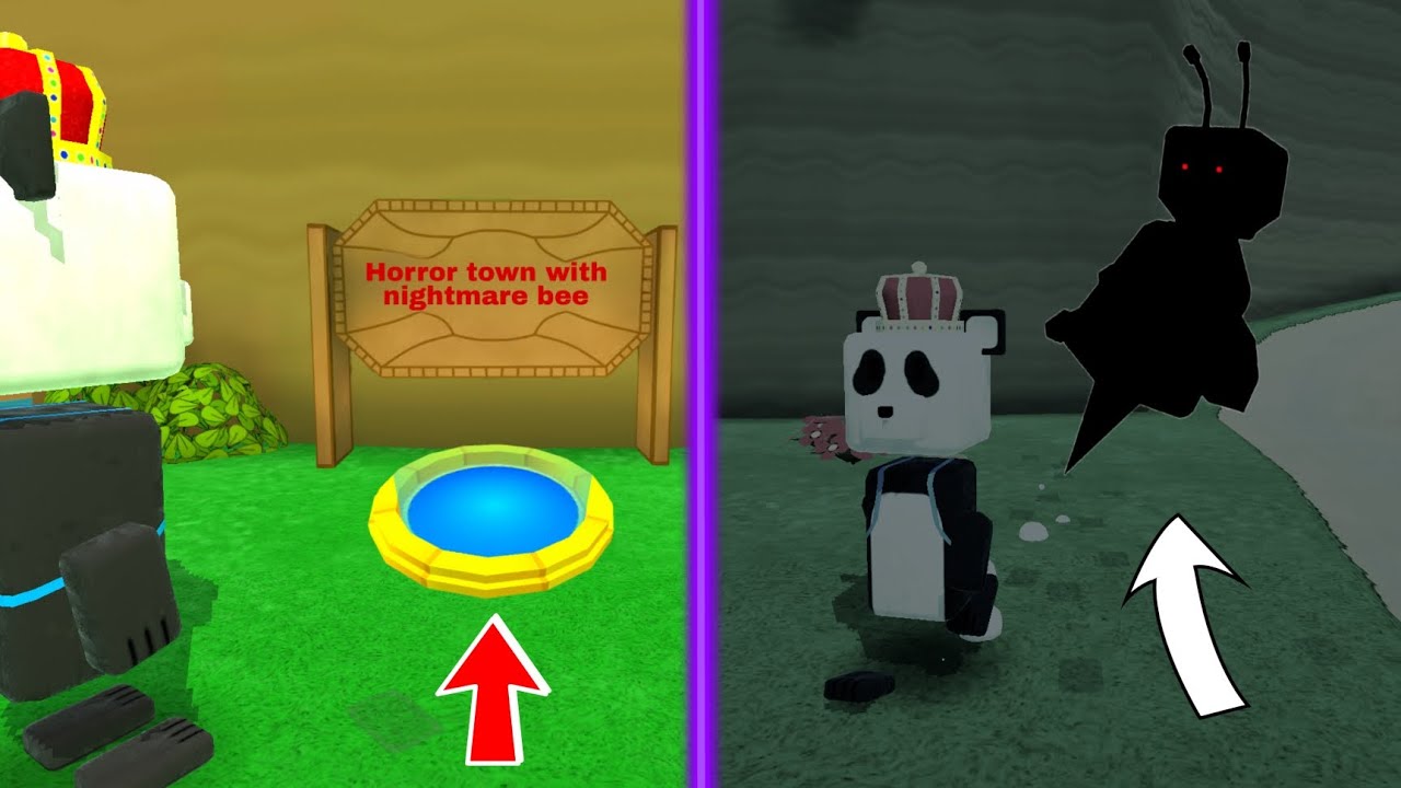 Got into a scary town with a nightmare bee | Super Bear Adventure ...