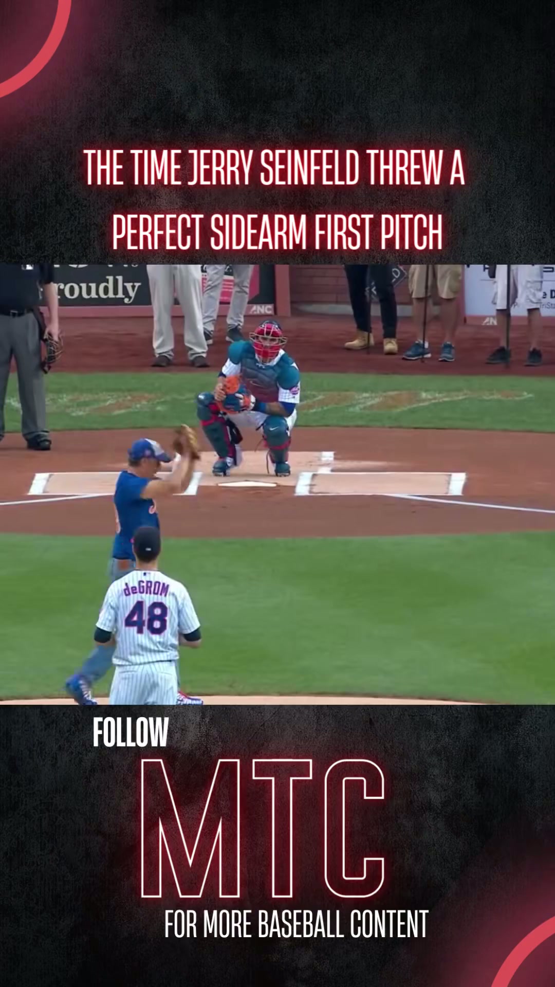 That was a very Kramer first pitch from Jerry #MLB #baseball #mlbtikt...