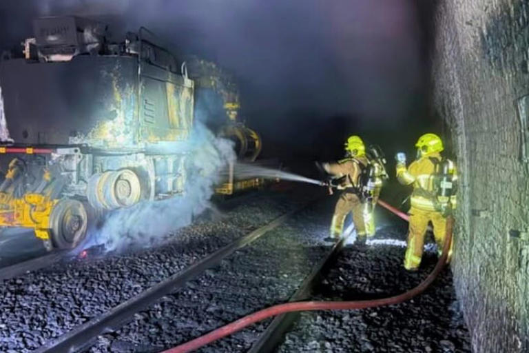 Standedge Tunnel: Fire crews tackle machinery blaze as trains forced to ...