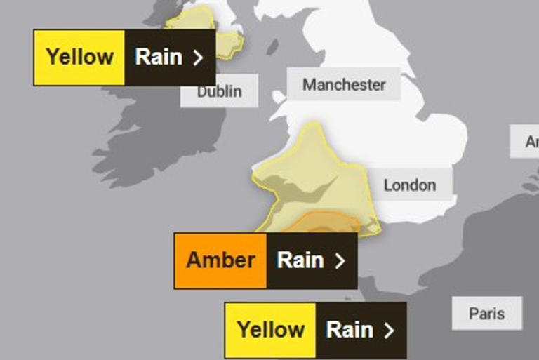 Met Office issues Storm Chandra yellow rain warning for two West ...