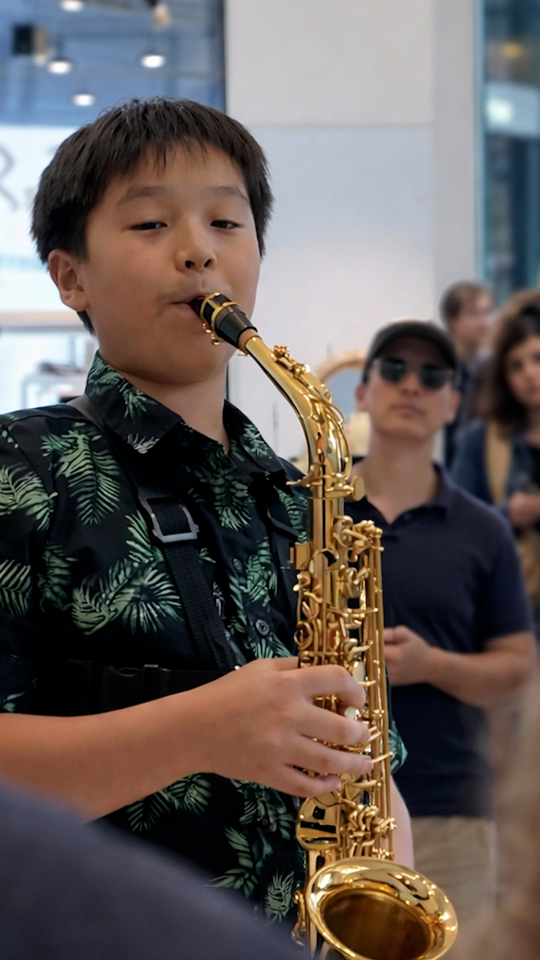 A saxophone duet on Careless Whisper in public