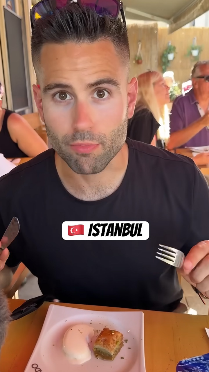 A Turkish local showed me the proper way to eat baklava