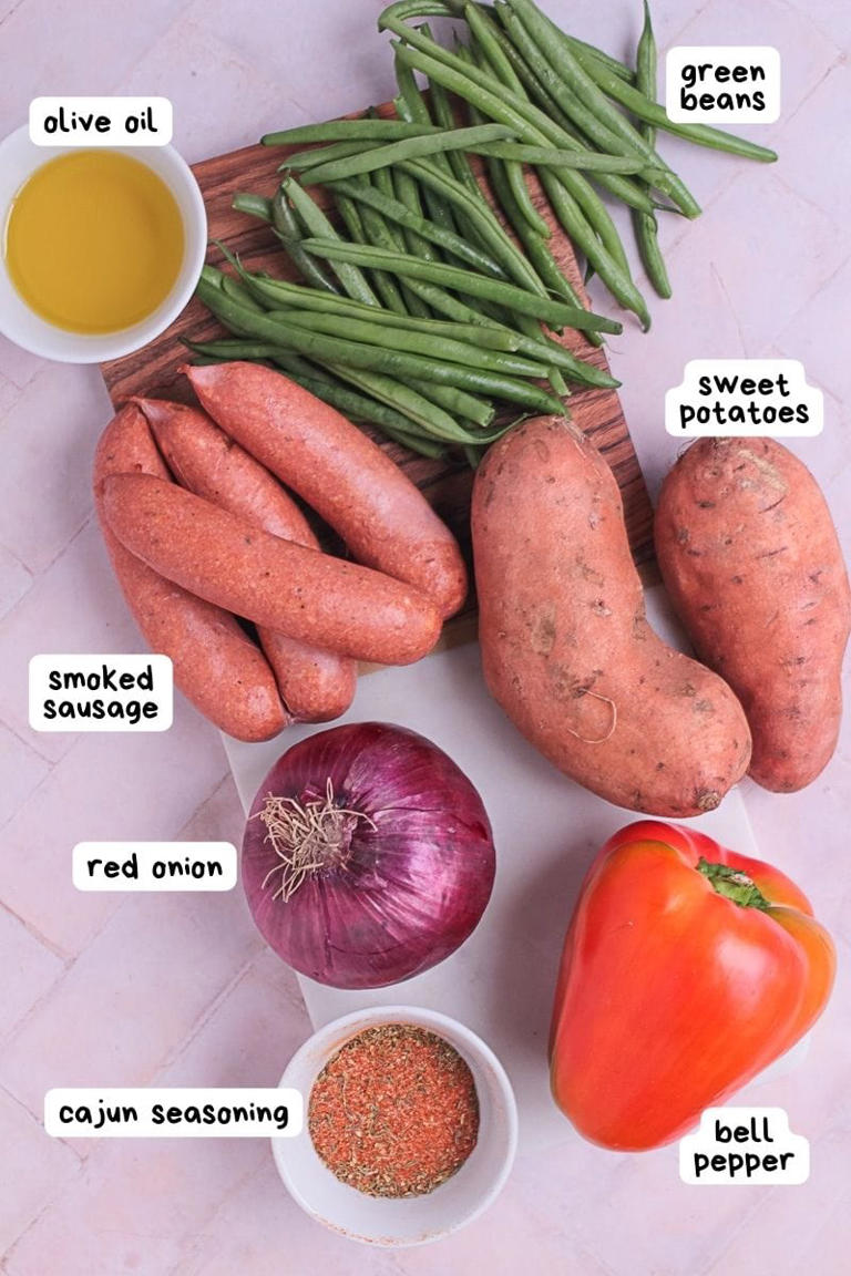 Cajun sheet pan sausage is a lazy-smart weeknight meal