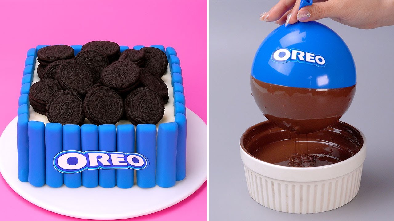 Oreo cake and chocolate dip surprise