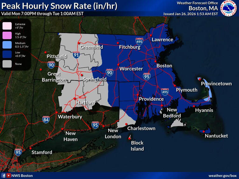 More snow Monday: 5 maps to track winter storm in Massachusetts