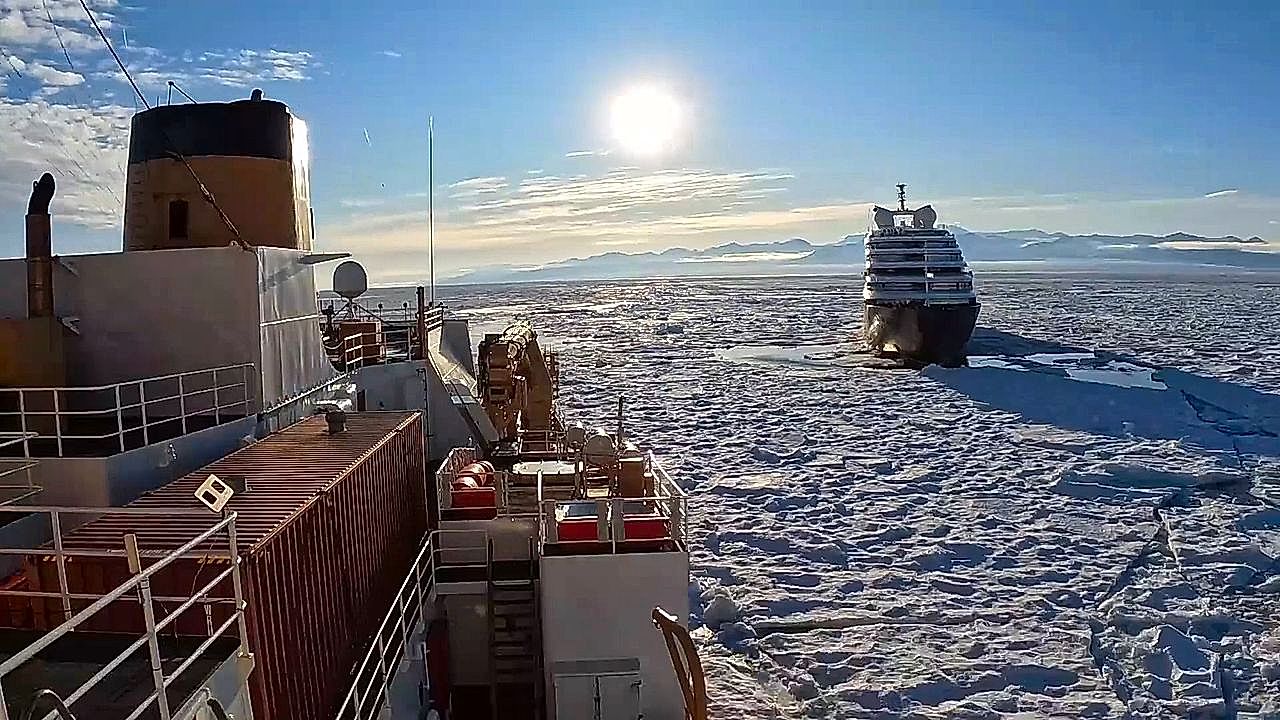 US Coast Guard rescues luxury cruise ship trapped in Antarctic ice