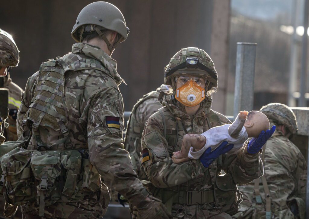 Stark scenes show British Army preparing for a disaster