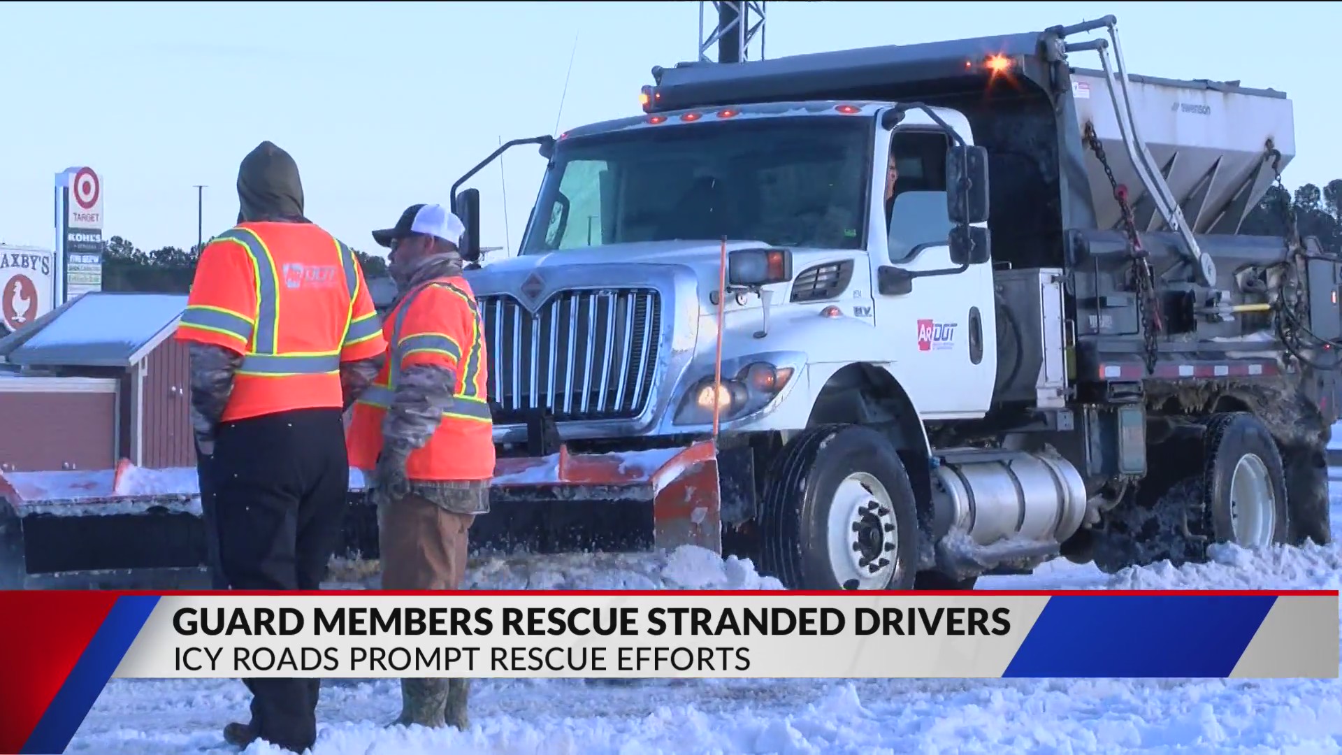 Guard members rescue stranded drivers