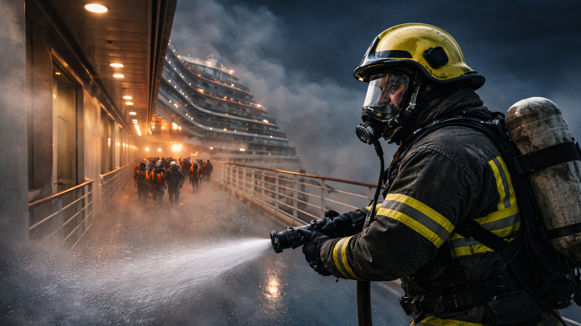 How cruise ships fight fires at sea, inside the Star Princess balcony ...