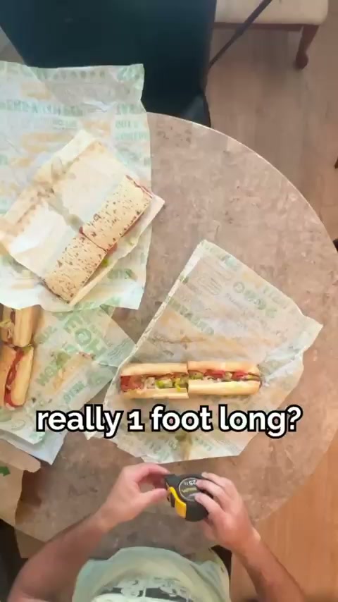 Are Subway sandwiches really 1 foot long?