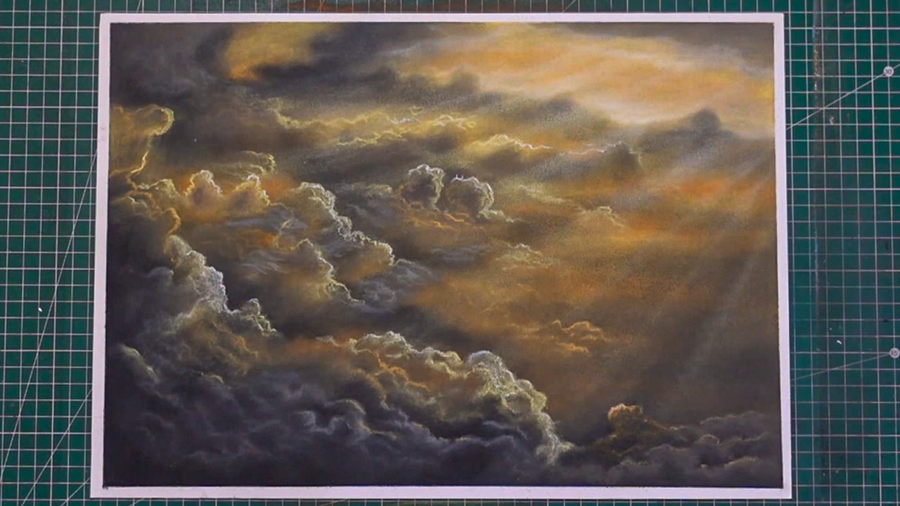 Heavenly clouds soft pastel tutorial: Create a glowing dreamy sky