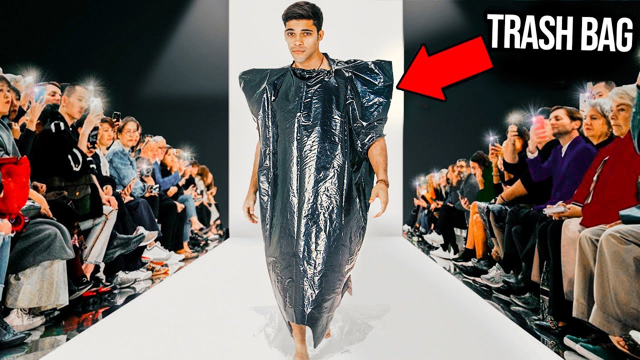 I snuck into fashion show wearing a trash bag