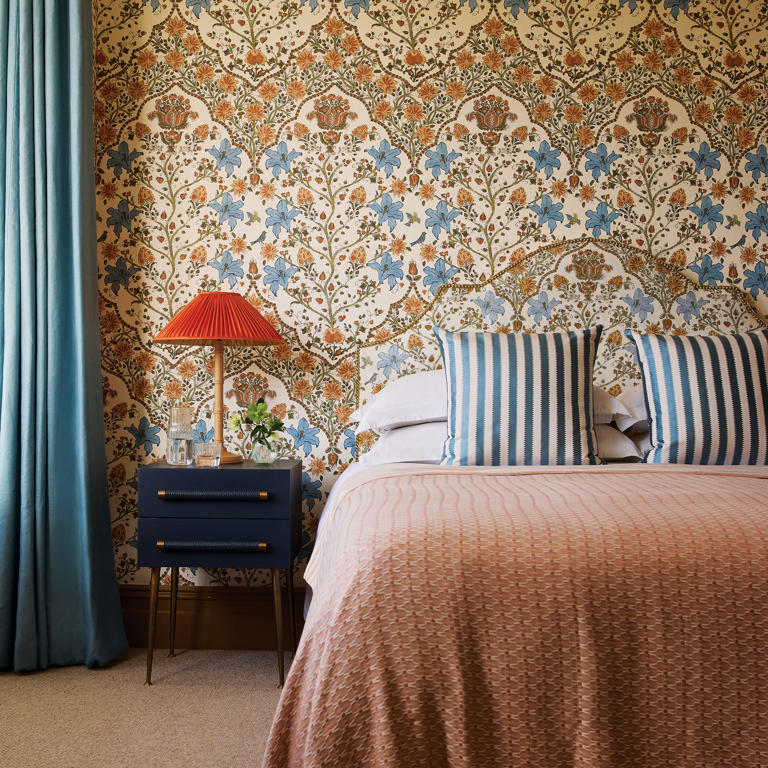Pattern headboards are making a comeback