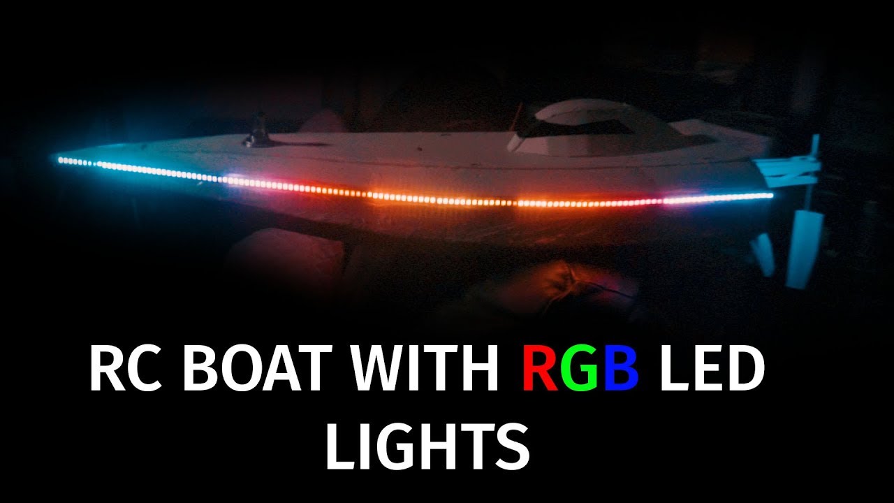 RC boat with "out of this world" RGB LED lights