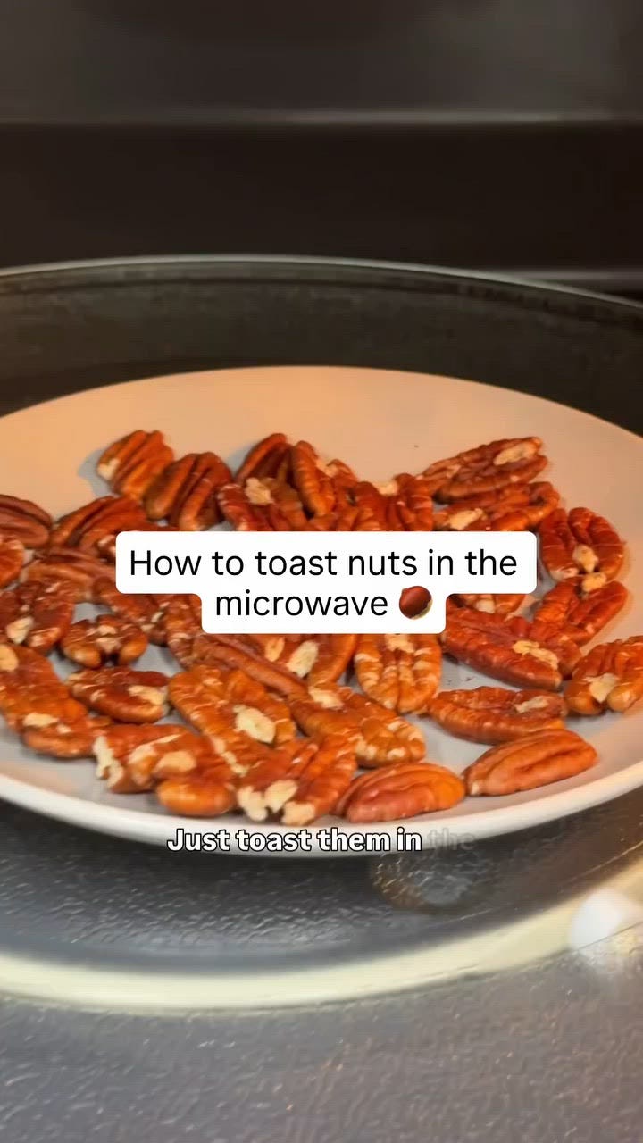 How to toast nuts in the microwave