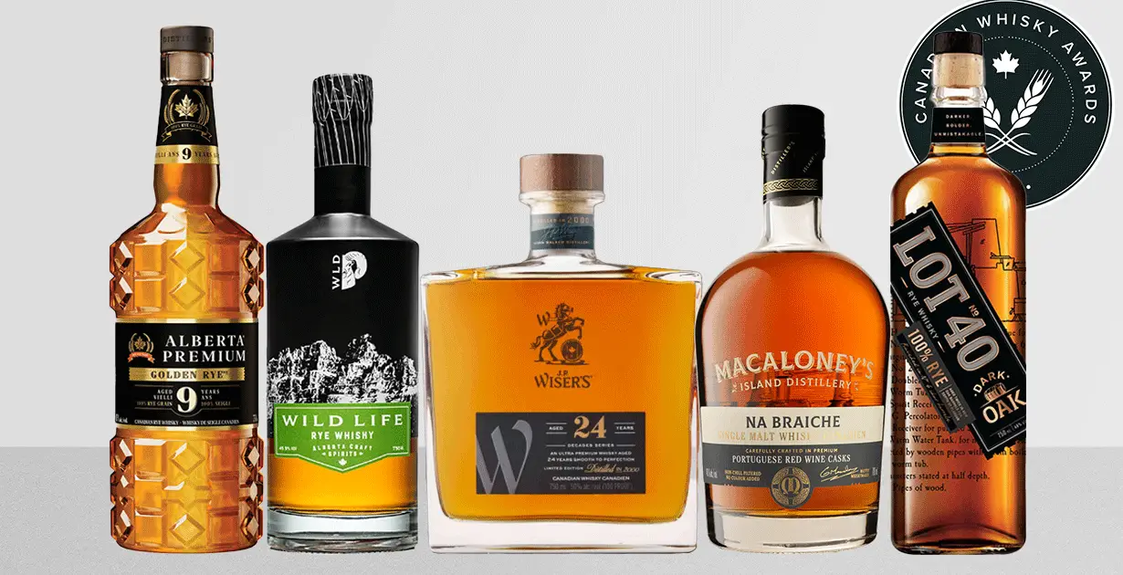 All gold medal whiskies from the Canadian Whisky Awards 2026