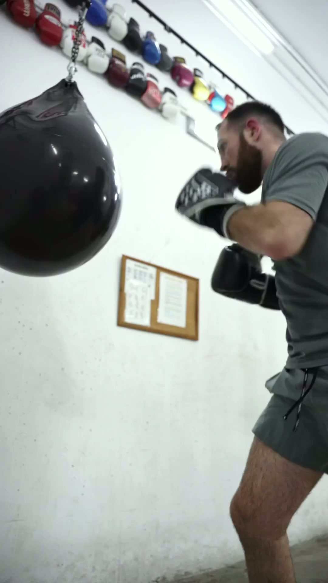 Sandor Martin ripping the aqua bag