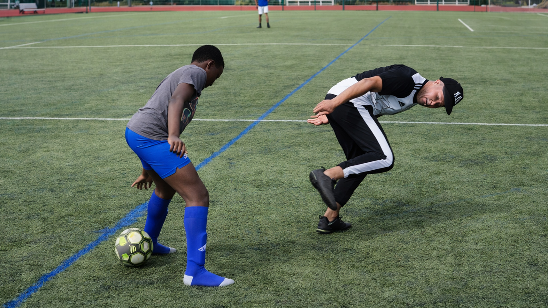 Smooth nutmeg in one touch